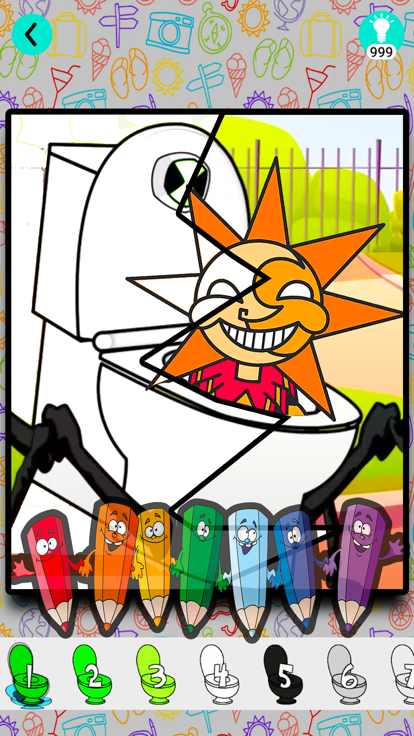 Skibidi Color Toilet at Night - TapTap